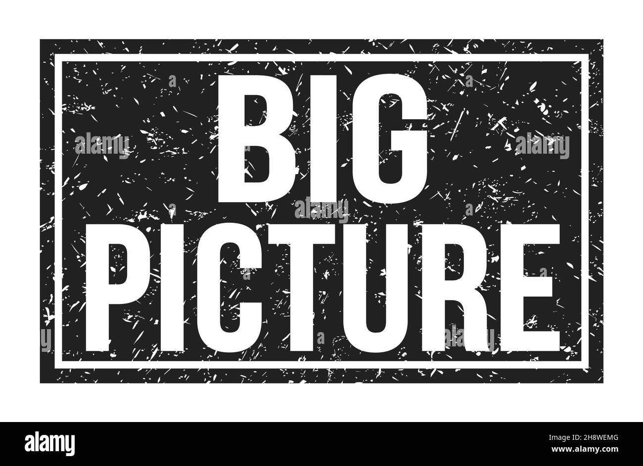 BIG PICTURE, words written on black rectangle stamp sign Stock Photo ...