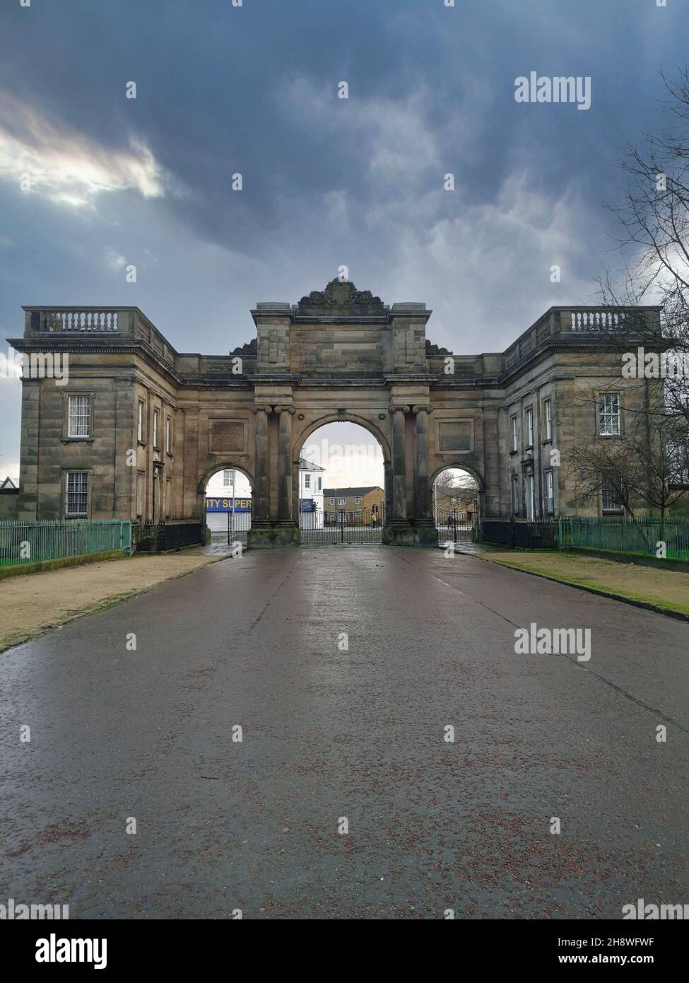 Front view of the archway in Birkenhead Park, UK Stock Photo - Alamy