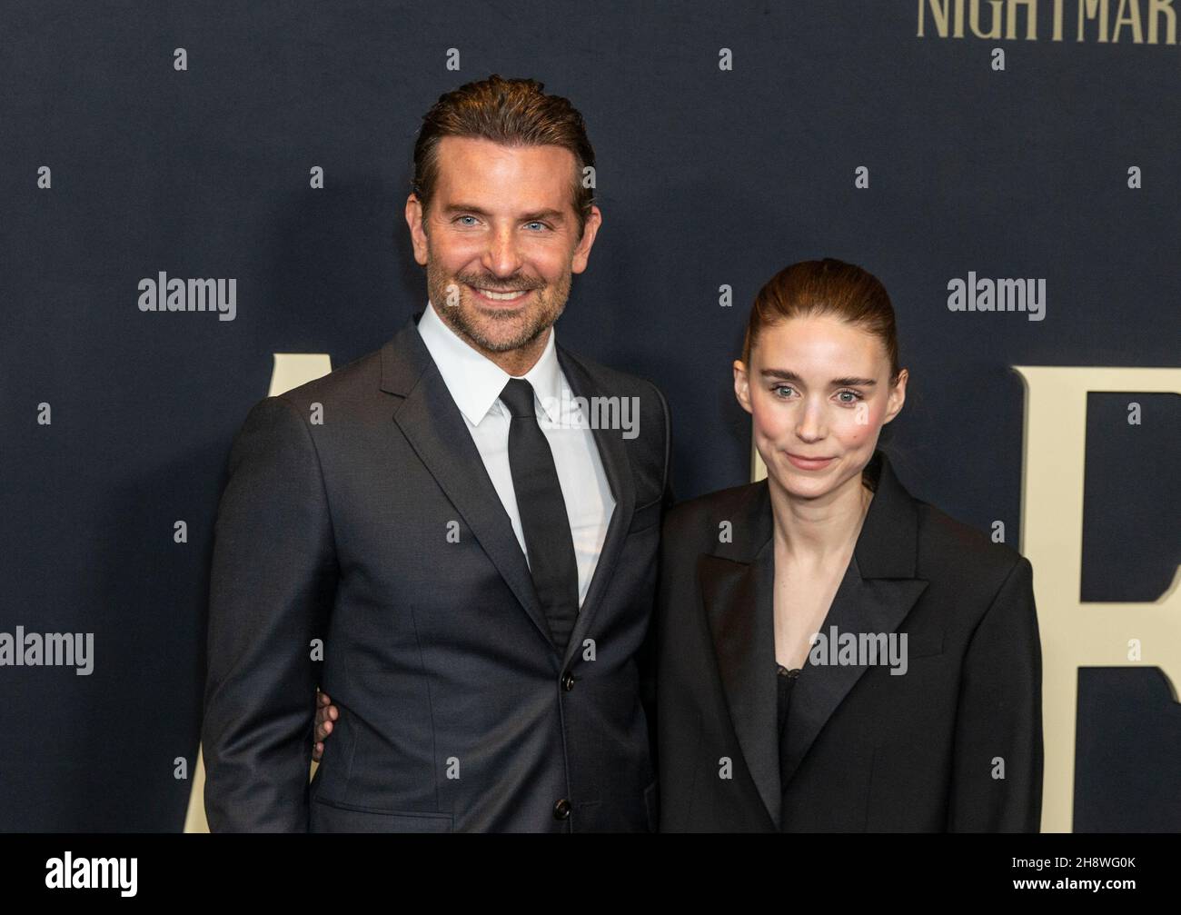 New York, USA December 1, 2021.Bradley Cooper and Rooney Mara attend ...