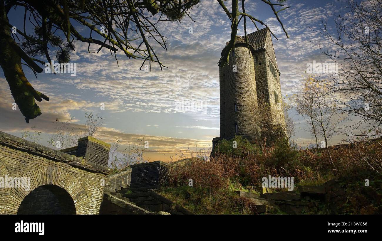 Beautiful shot of the Pigeon Tower, Rivington, UK Stock Photo - Alamy