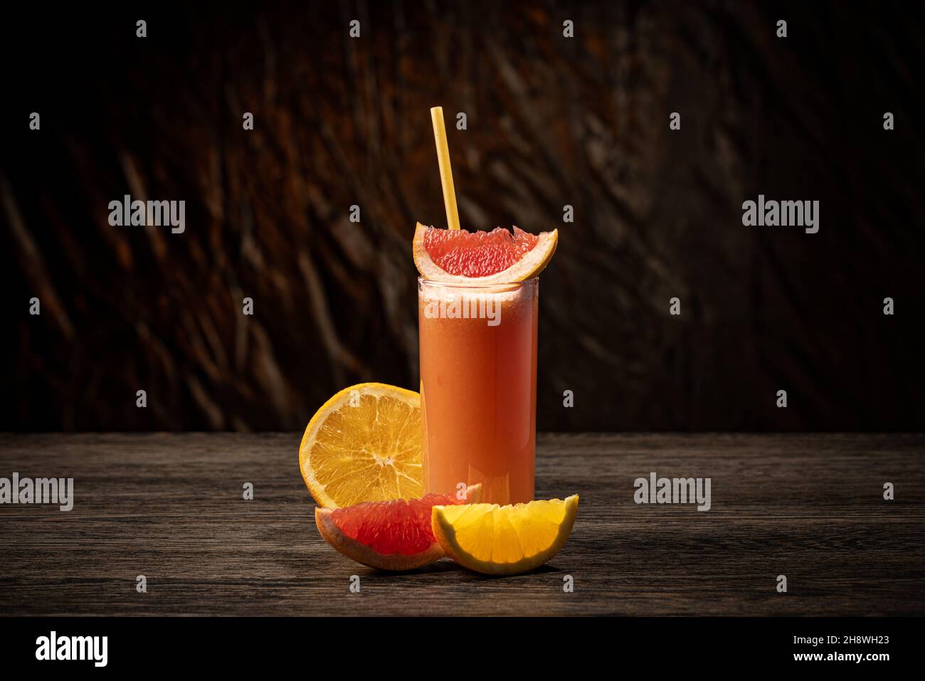 Cold and refreshing citrus juice with grapefruit and orange Stock Photo ...