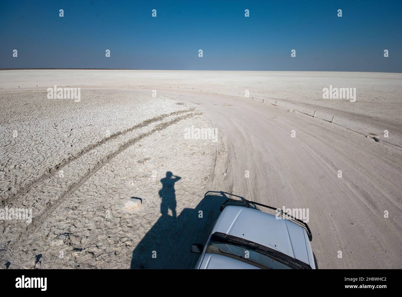 The vast expanses of Etosha Pan, Etosha National Park, Namibia Stock ...