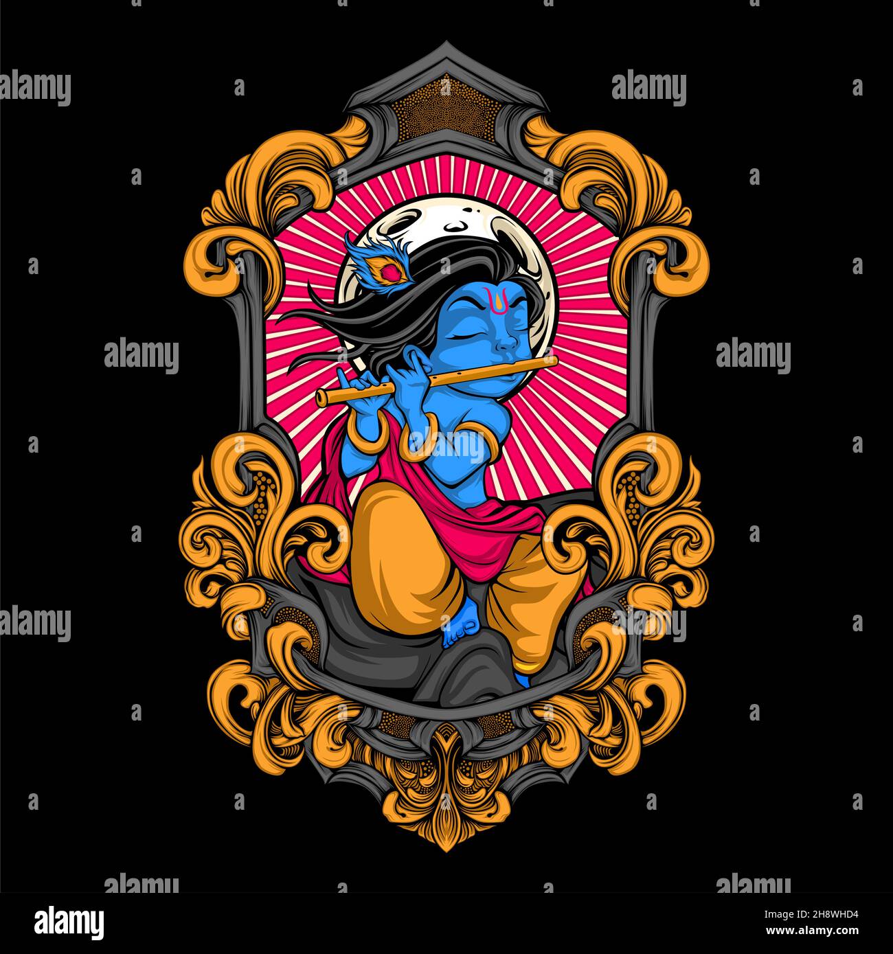 Krishna vector vectors hi-res stock photography and images - Alamy