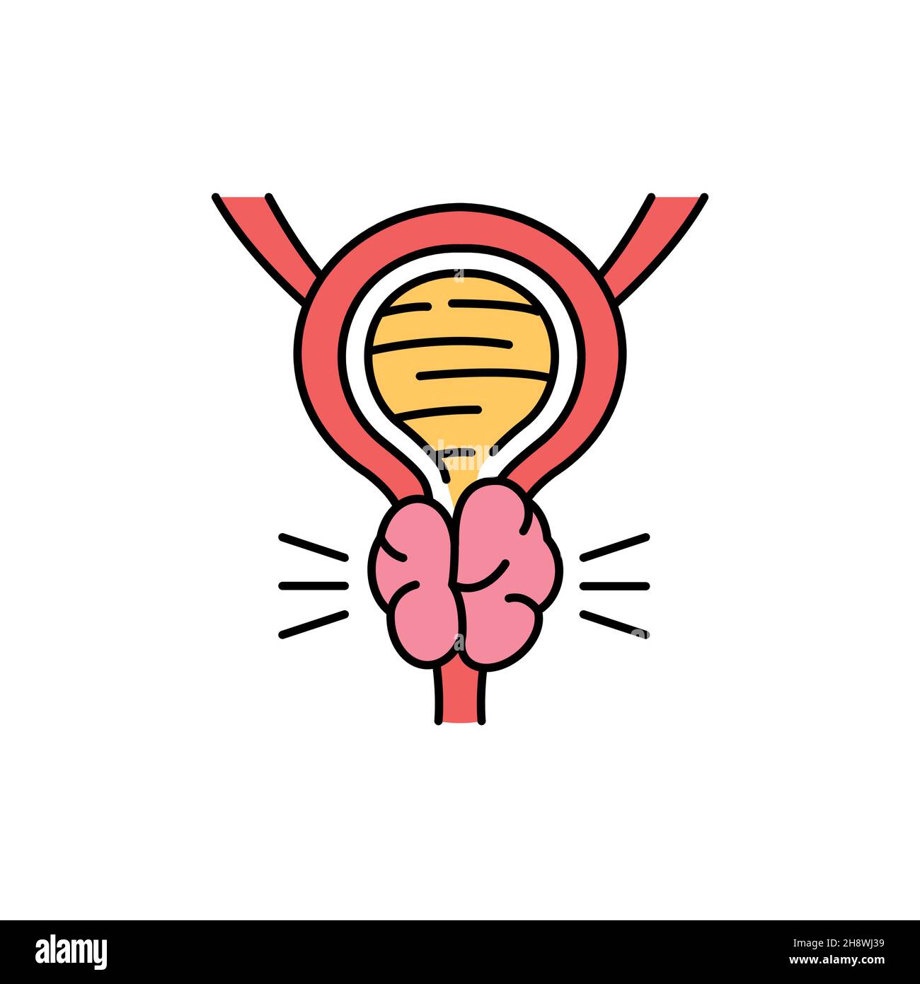 Prostate color line icon. Human diseases. Pictogram for web page ...