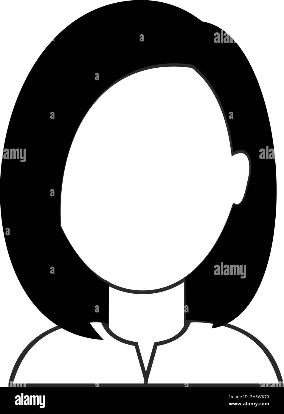 Monochrome female avatar of manager Stock Vector Image & Art - Alamy