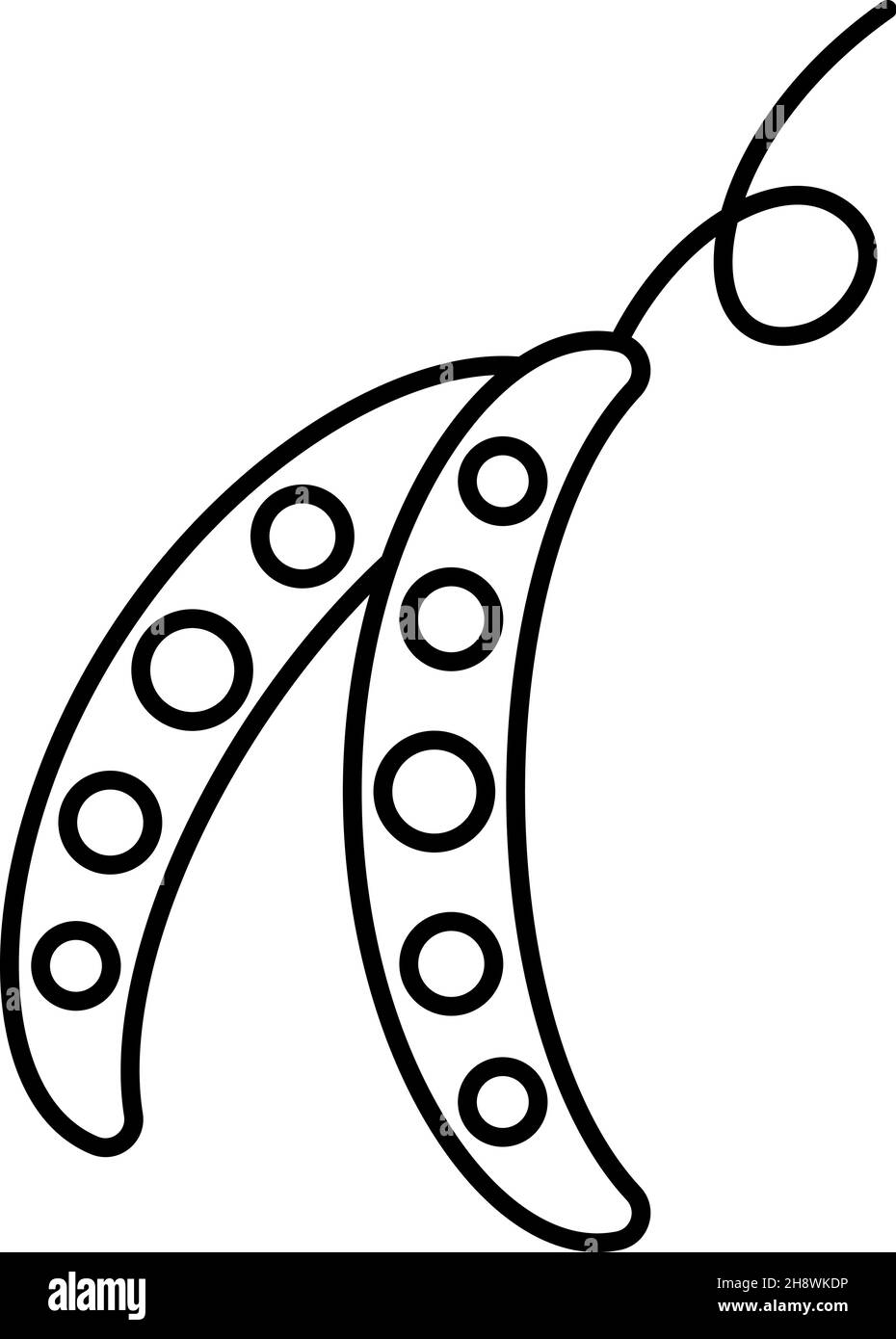 Peas Vegetable Icon Vector Outline Stock Vector Image & Art - Alamy