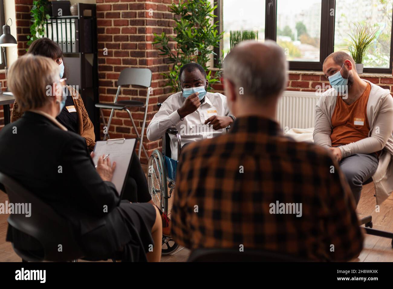 Woman disability attending aa hi-res stock photography and images - Alamy