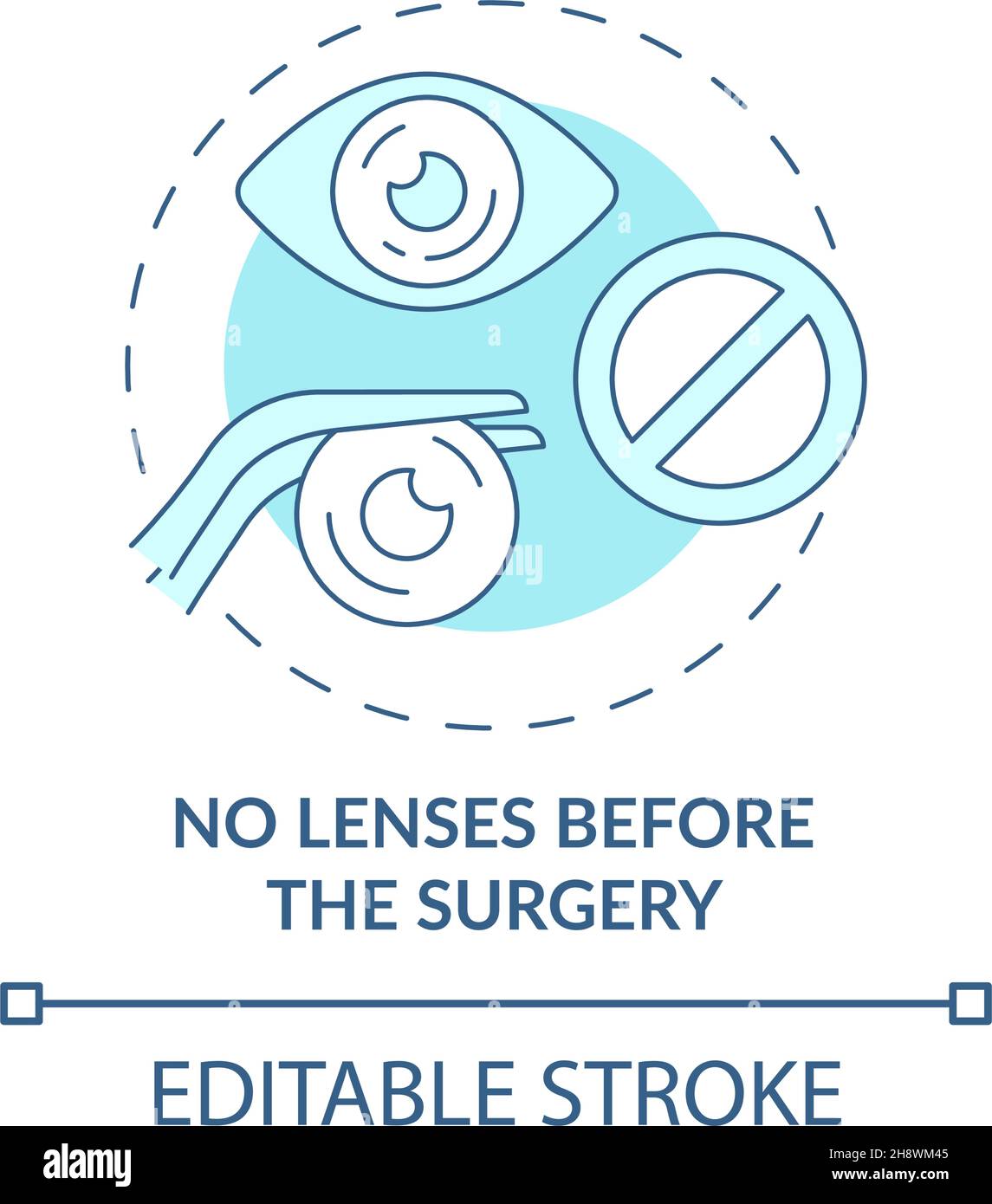 No lenses before the surgery blue concept icon Stock Vector Image & Art ...