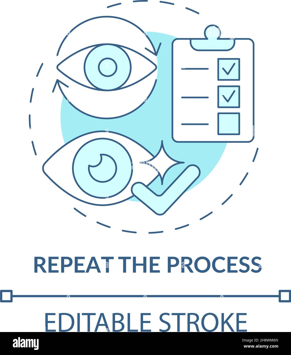 Repeat the process blue concept icon Stock Vector Image & Art - Alamy