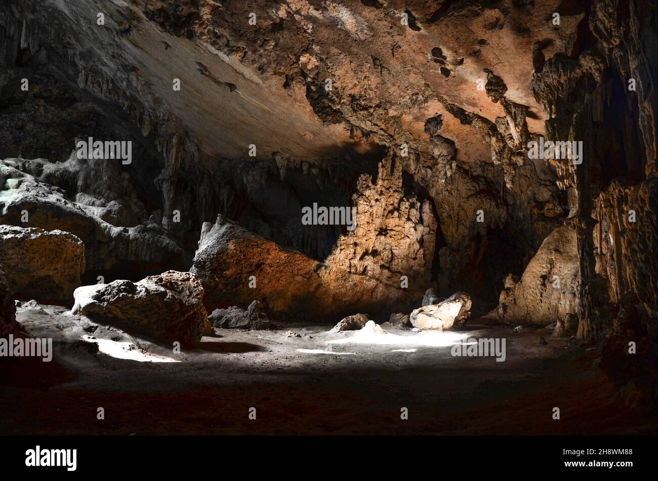 Sun light in the cave Stock Photo - Alamy