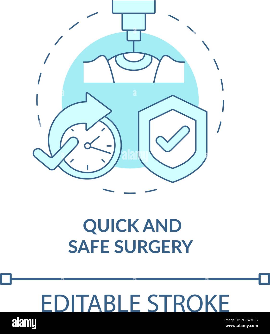 Quick and safe surgery blue concept icon Stock Vector Image & Art - Alamy