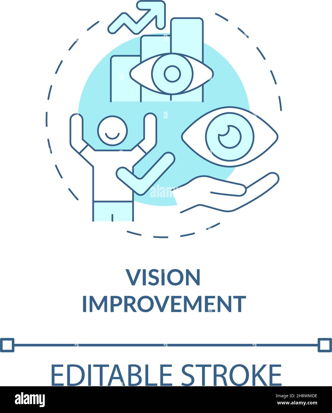 Vision improvement blue concept icon Stock Vector Image & Art - Alamy