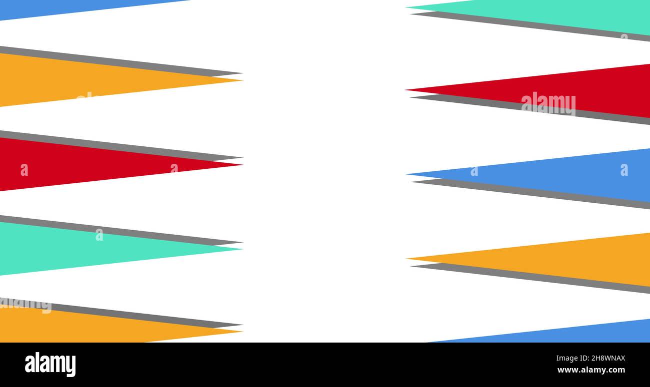 Digital composite image of multi colored triangle shapes pattern on ...