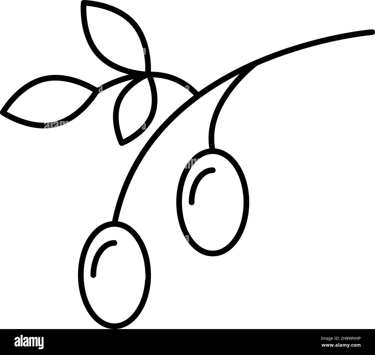 Olive Vegetable Icon Vector Outline Stock Vector Image & Art - Alamy