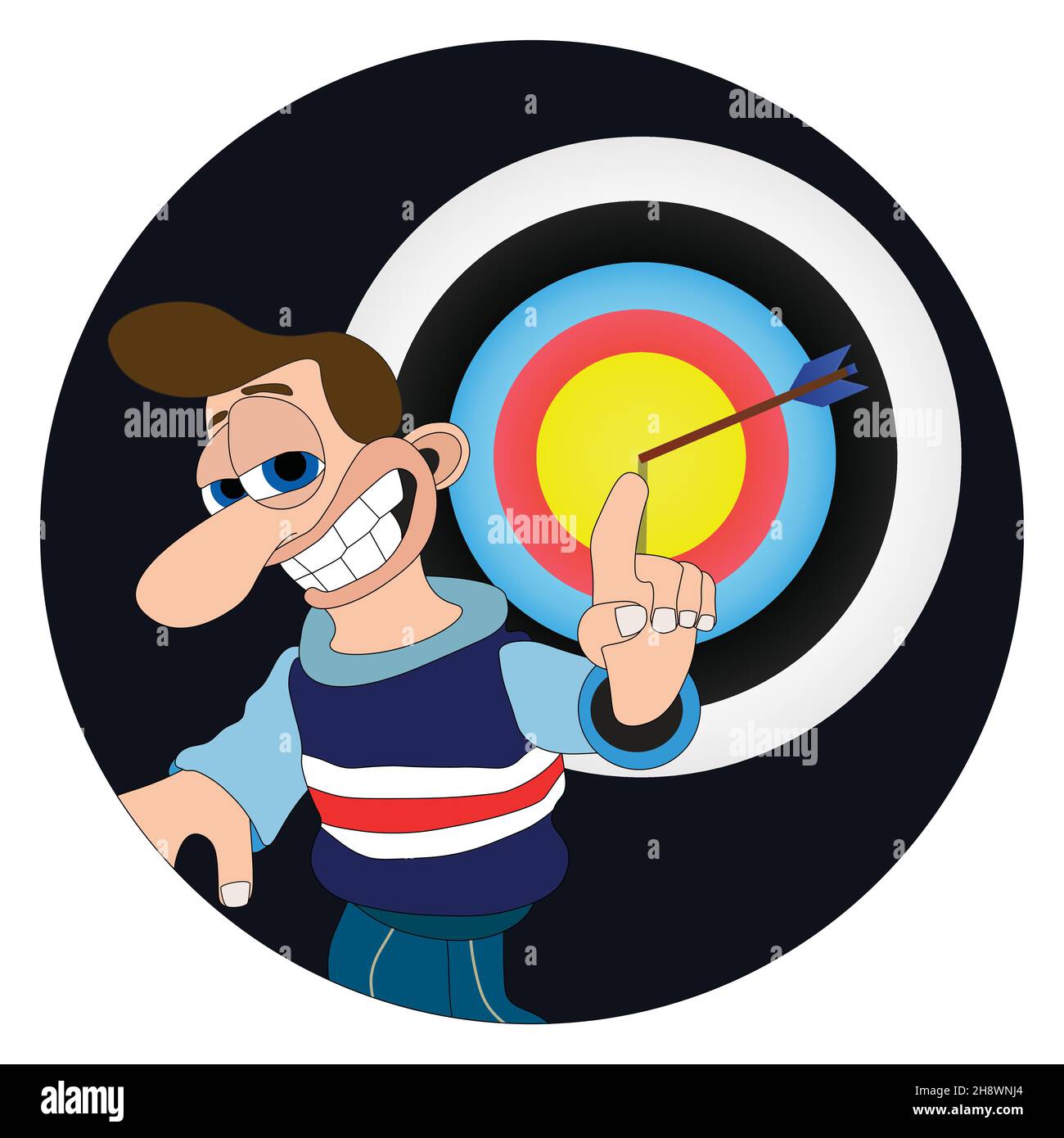 Cartoon pointing person hi-res stock photography and images - Alamy