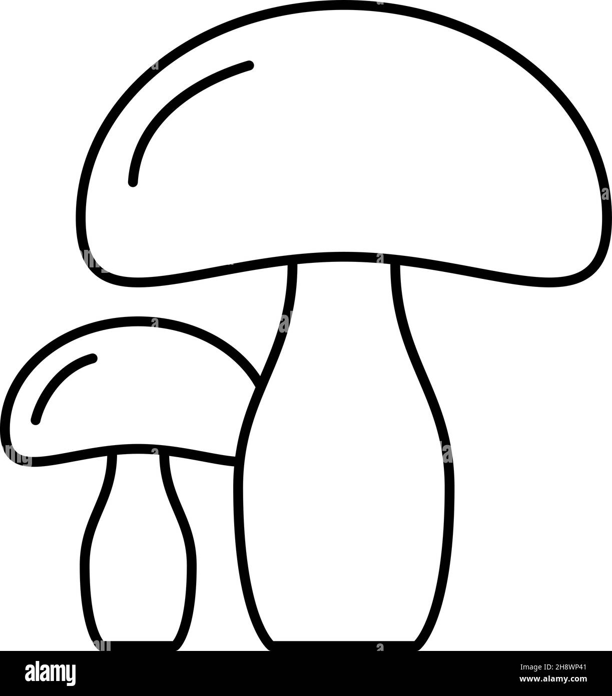 Mushroom fungus illustration Black and White Stock Photos & Images - Alamy