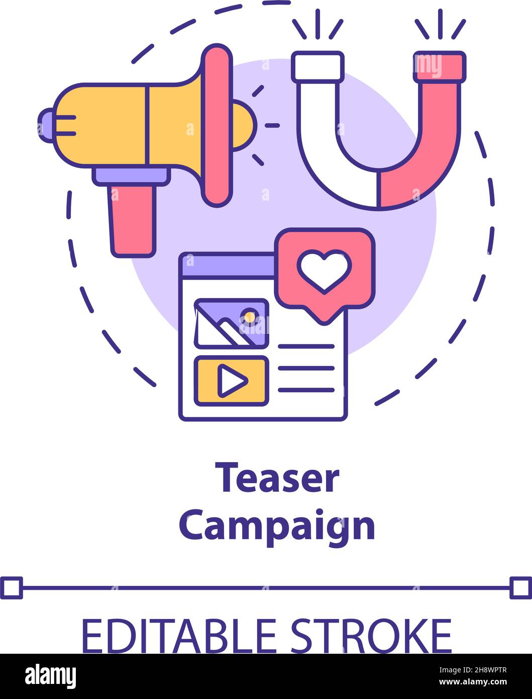 Teaser campaign concept icon Stock Vector Image & Art - Alamy