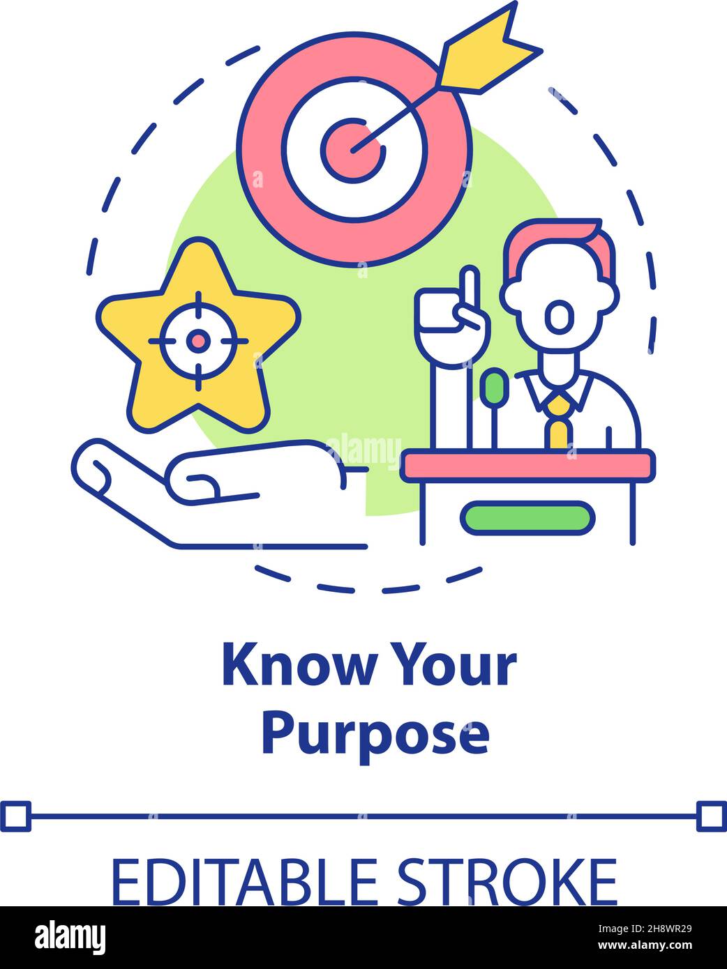 Know your purpose concept icon Stock Vector Image & Art - Alamy