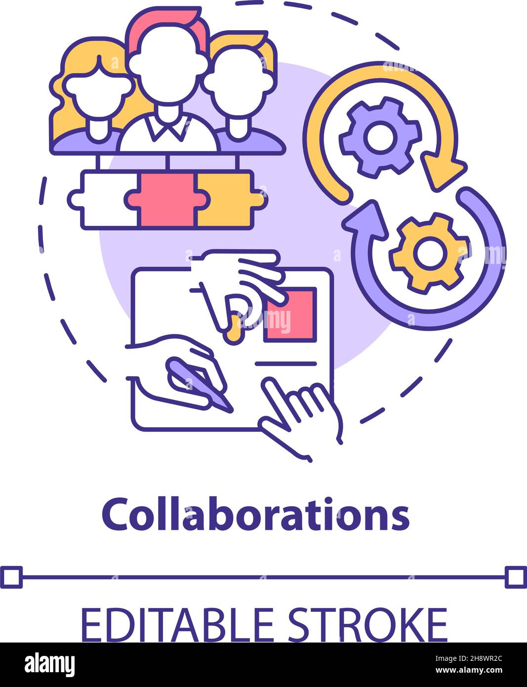 Collaboration concept icon Stock Vector Image & Art - Alamy