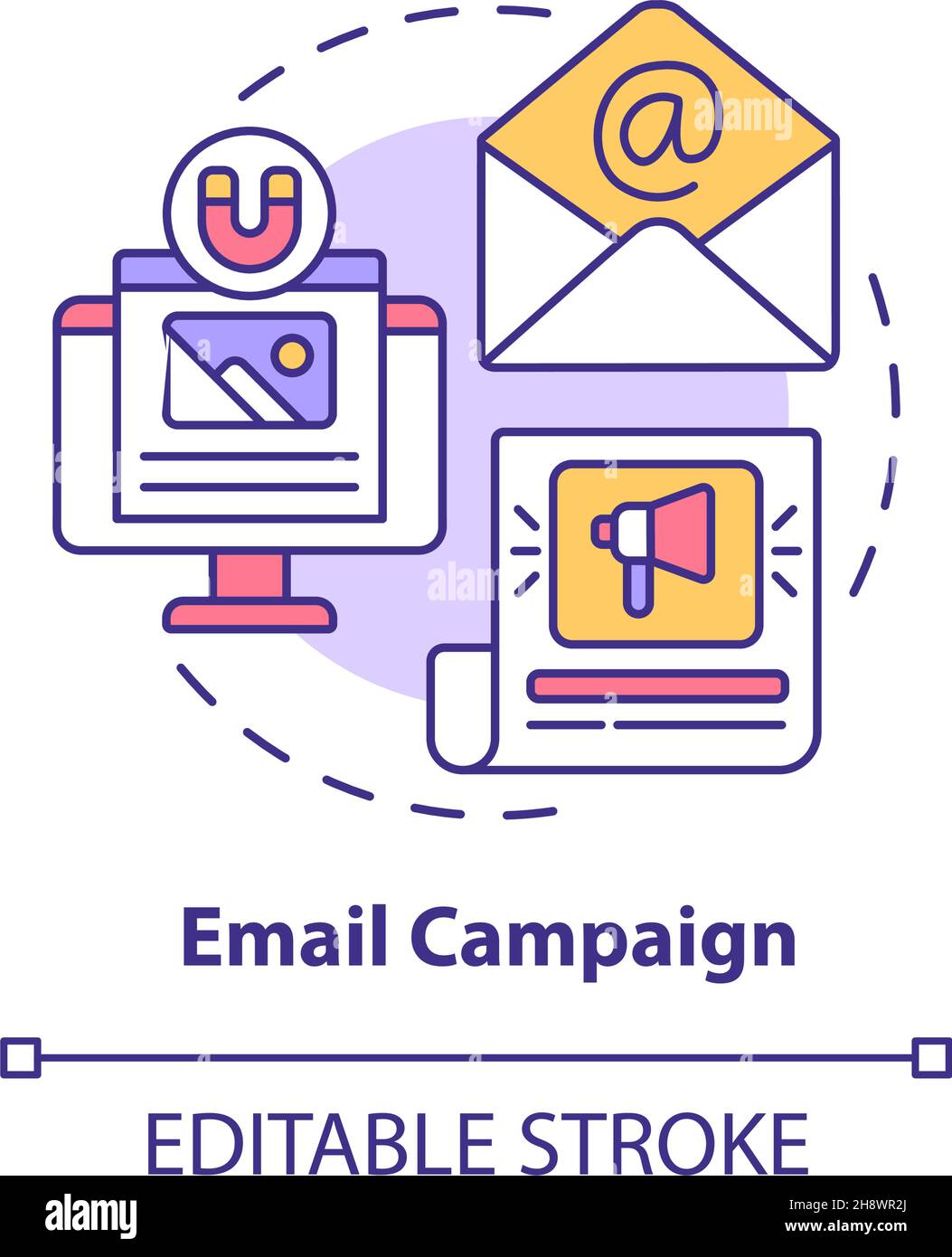Email campaign concept icon Stock Vector Image & Art - Alamy