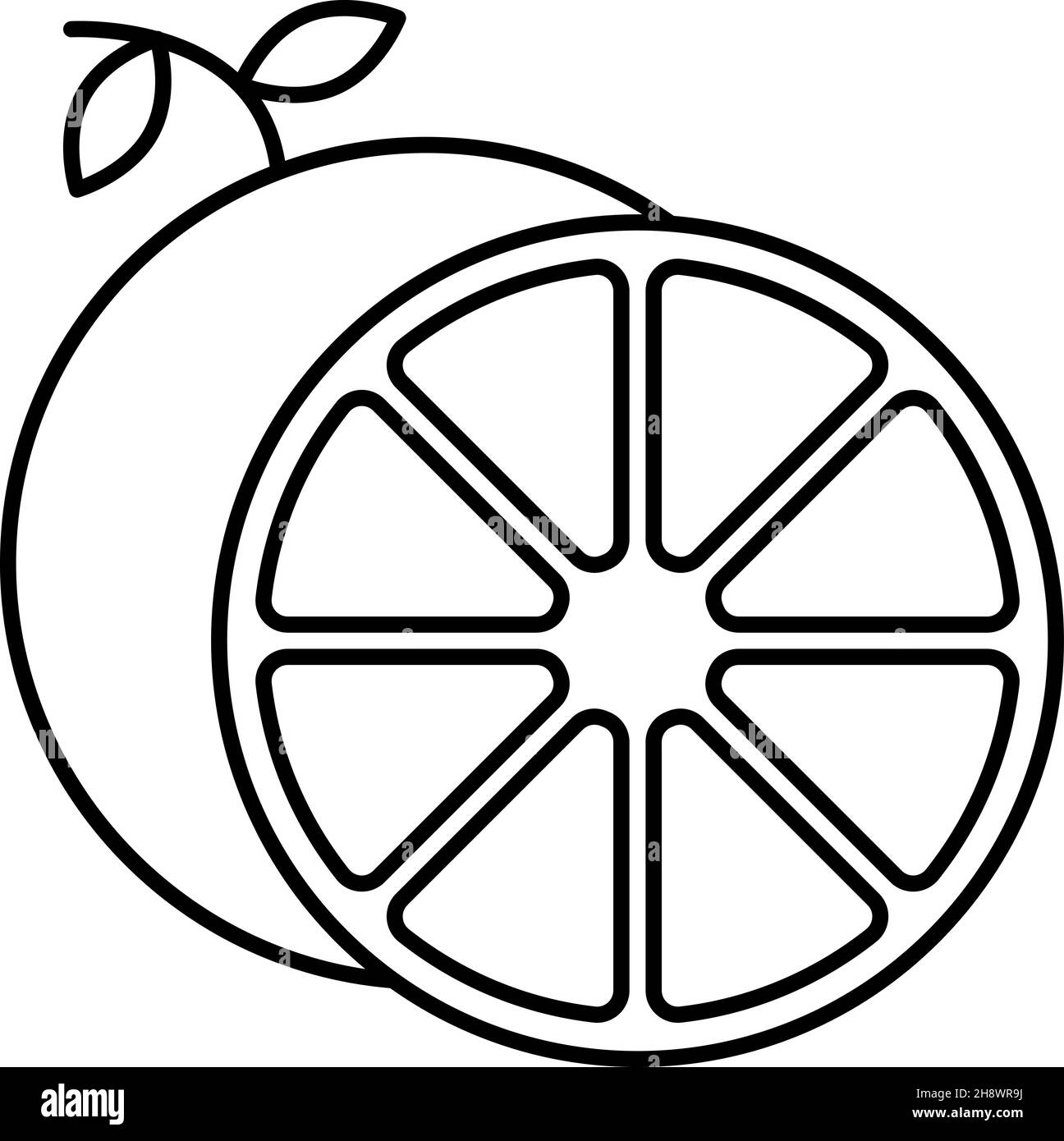 Grapefruit Fruit Icon Vector Outline Stock Vector Image & Art - Alamy