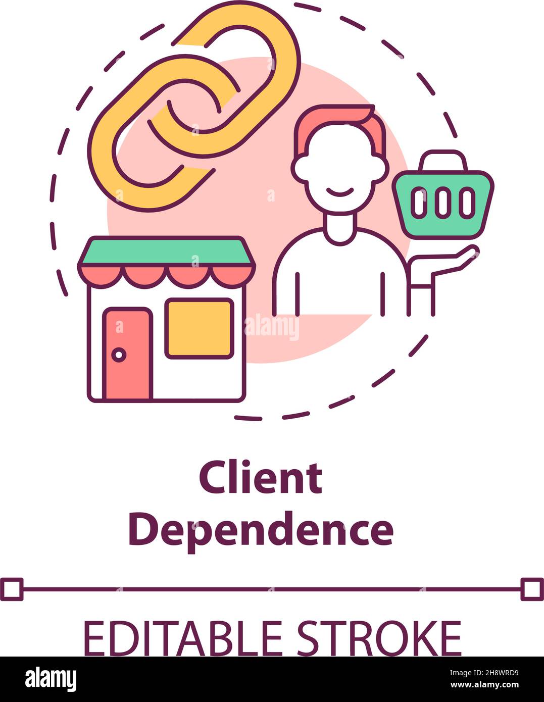 Client dependence concept icon Stock Vector Image & Art - Alamy