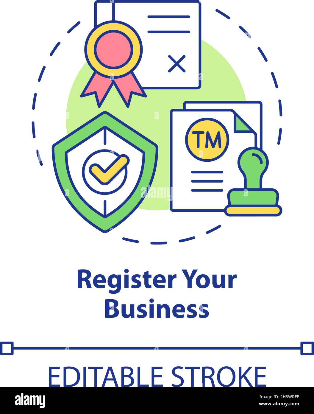 Register your business concept icon Stock Vector Image & Art - Alamy