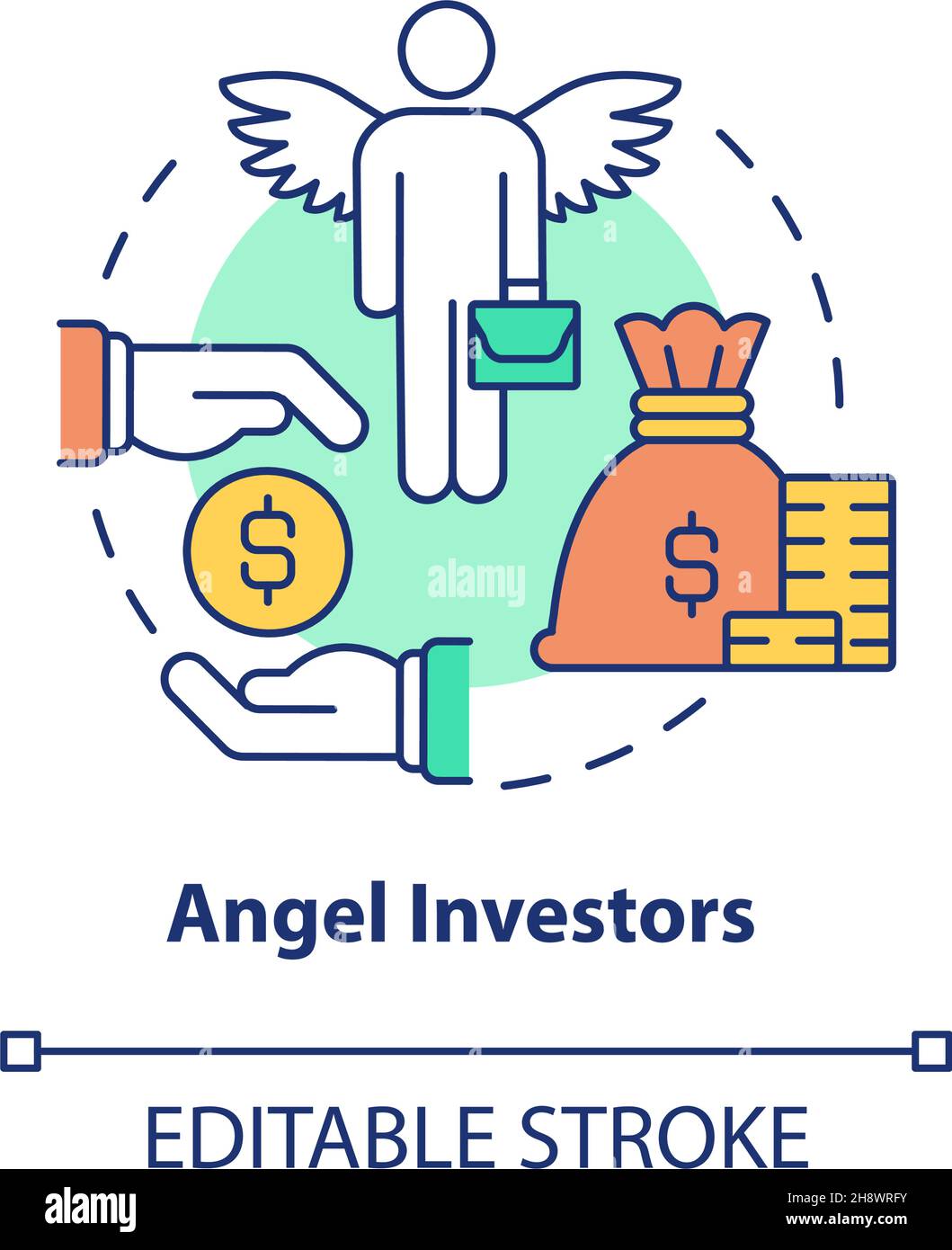 Angel investors concept icon Stock Vector Image & Art - Alamy
