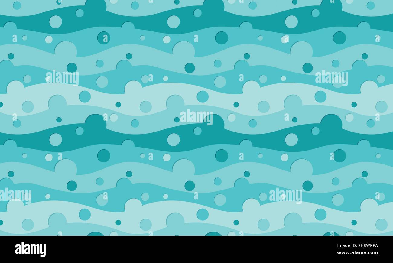 Geometric abstract background with wavy shapes and circles Stock Vector ...