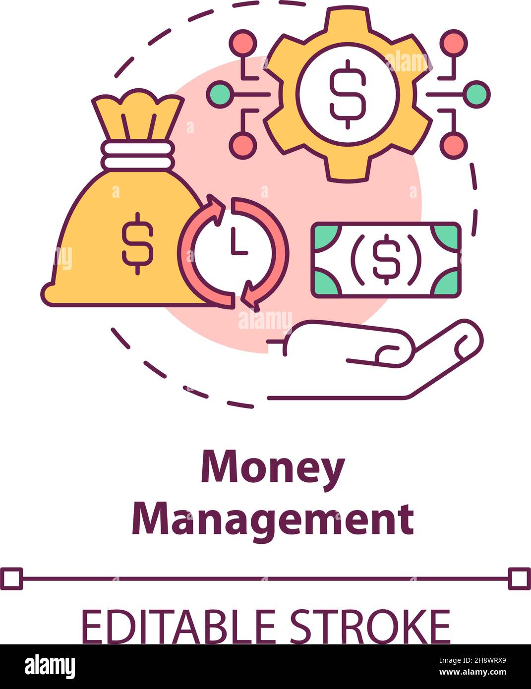 Money management concept icon Stock Vector Image & Art - Alamy