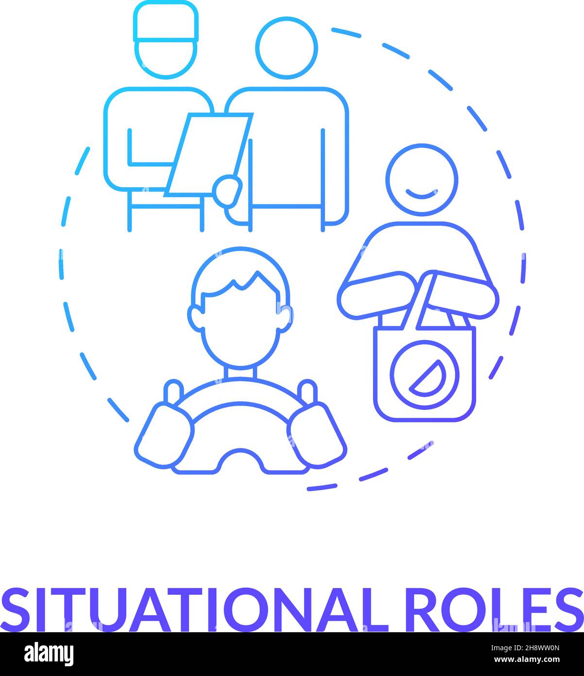 Situational roles blue gradient concept icon Stock Vector Image & Art ...