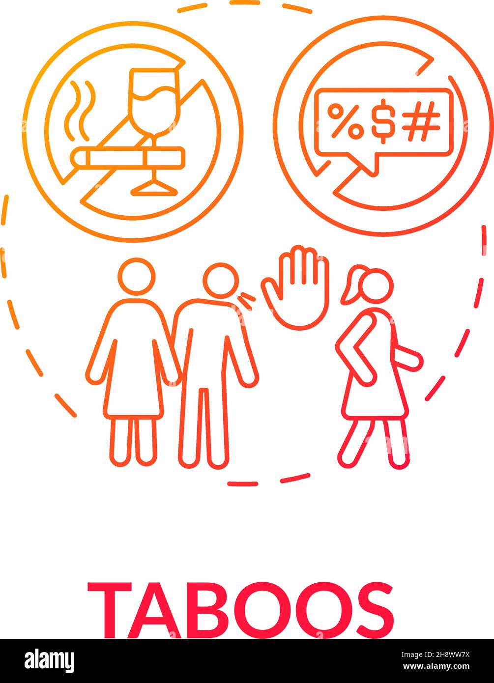 Cultural taboo Stock Vector Images - Alamy