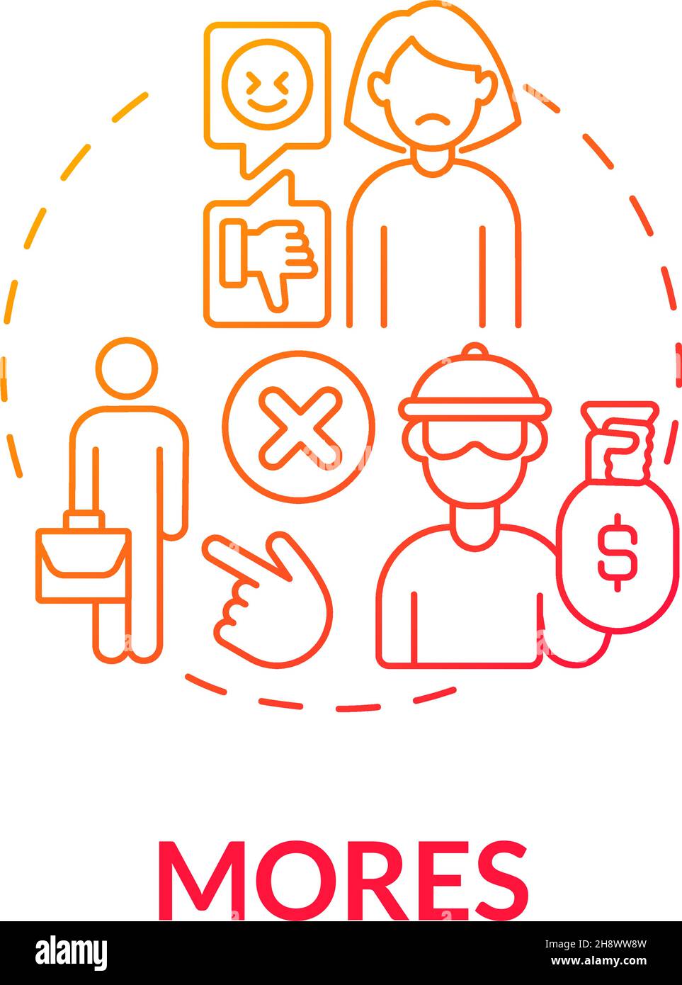 Mores red gradient concept icon Stock Vector Image & Art - Alamy