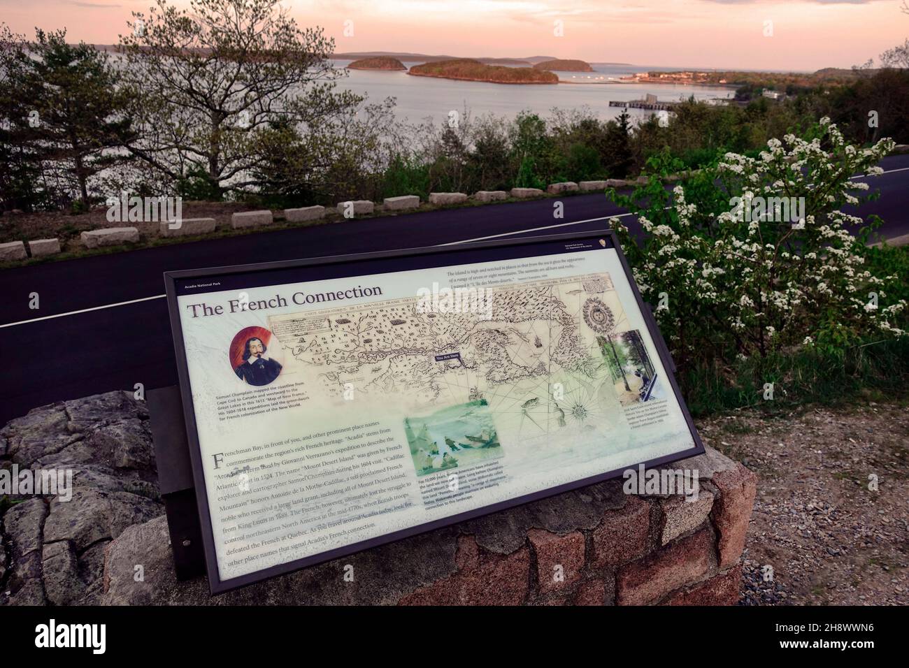 Map of acadia national park hi-res stock photography and images - Alamy