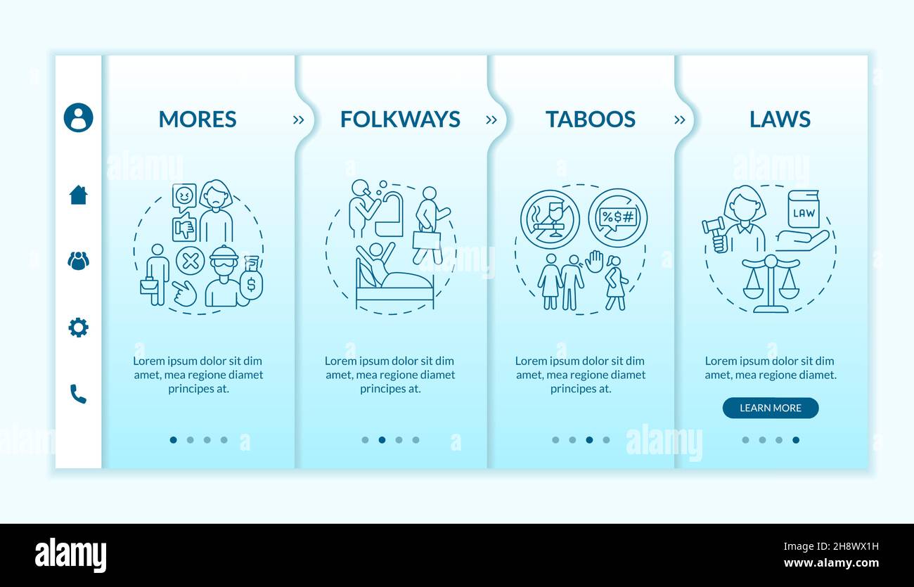 Social Moral Norms Onboarding Vector Template Stock Vector Image And Art Alamy