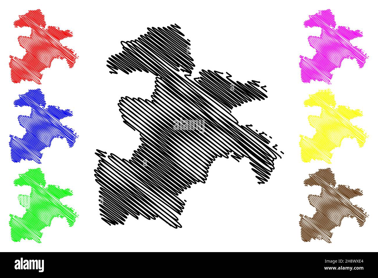 Hazaribagh district (Jharkhand State, Republic of India, North ...