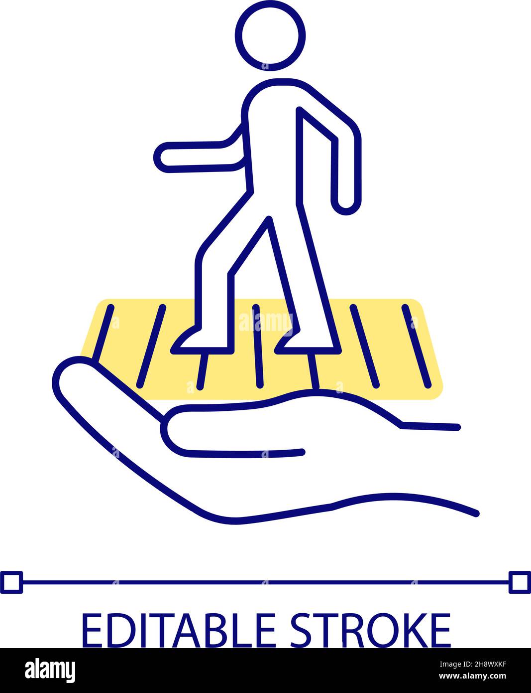 Pedestrian safety on road RGB color icon Stock Vector Image & Art - Alamy