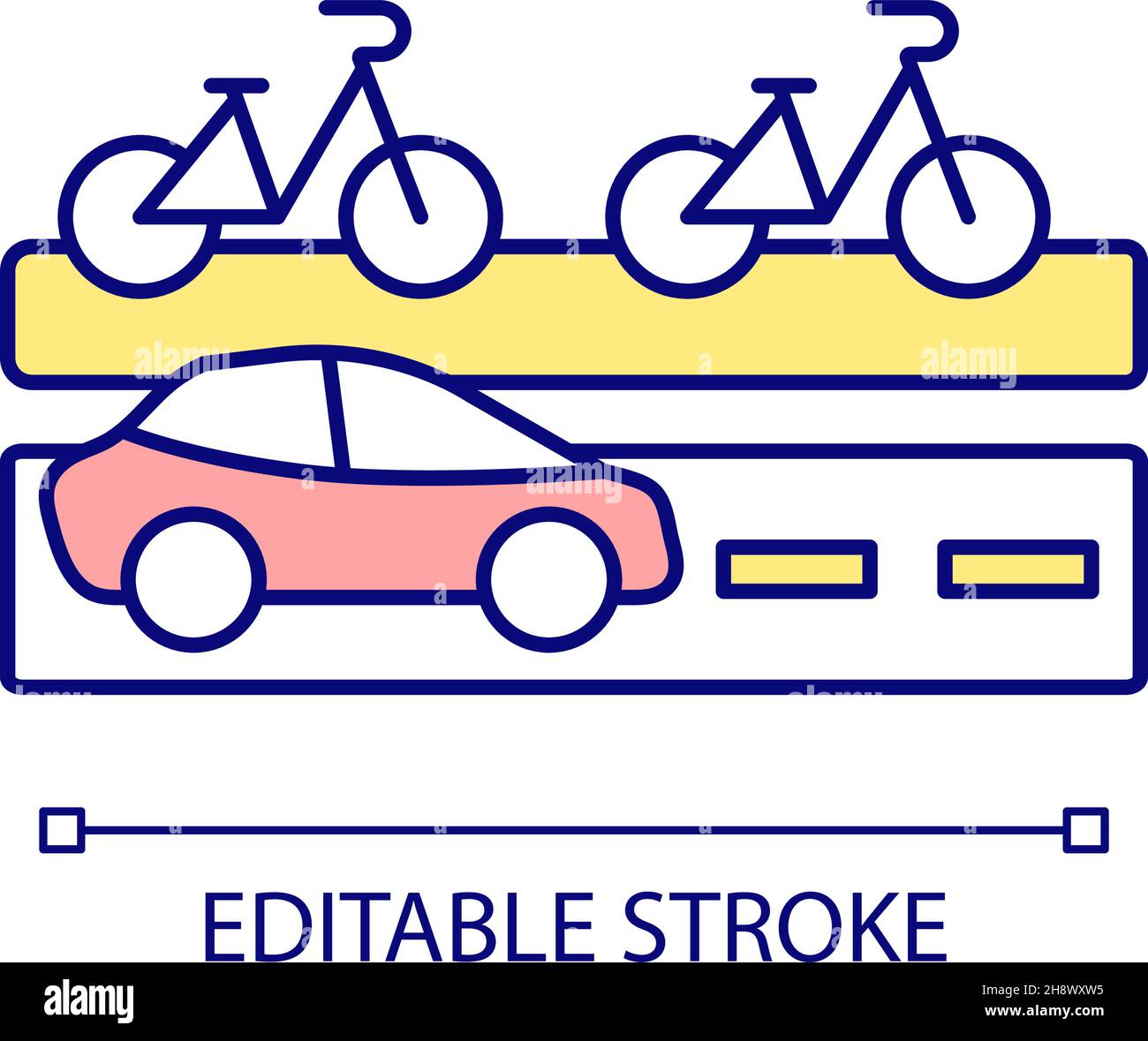 Bike friendly city RGB color icon Stock Vector Image & Art - Alamy