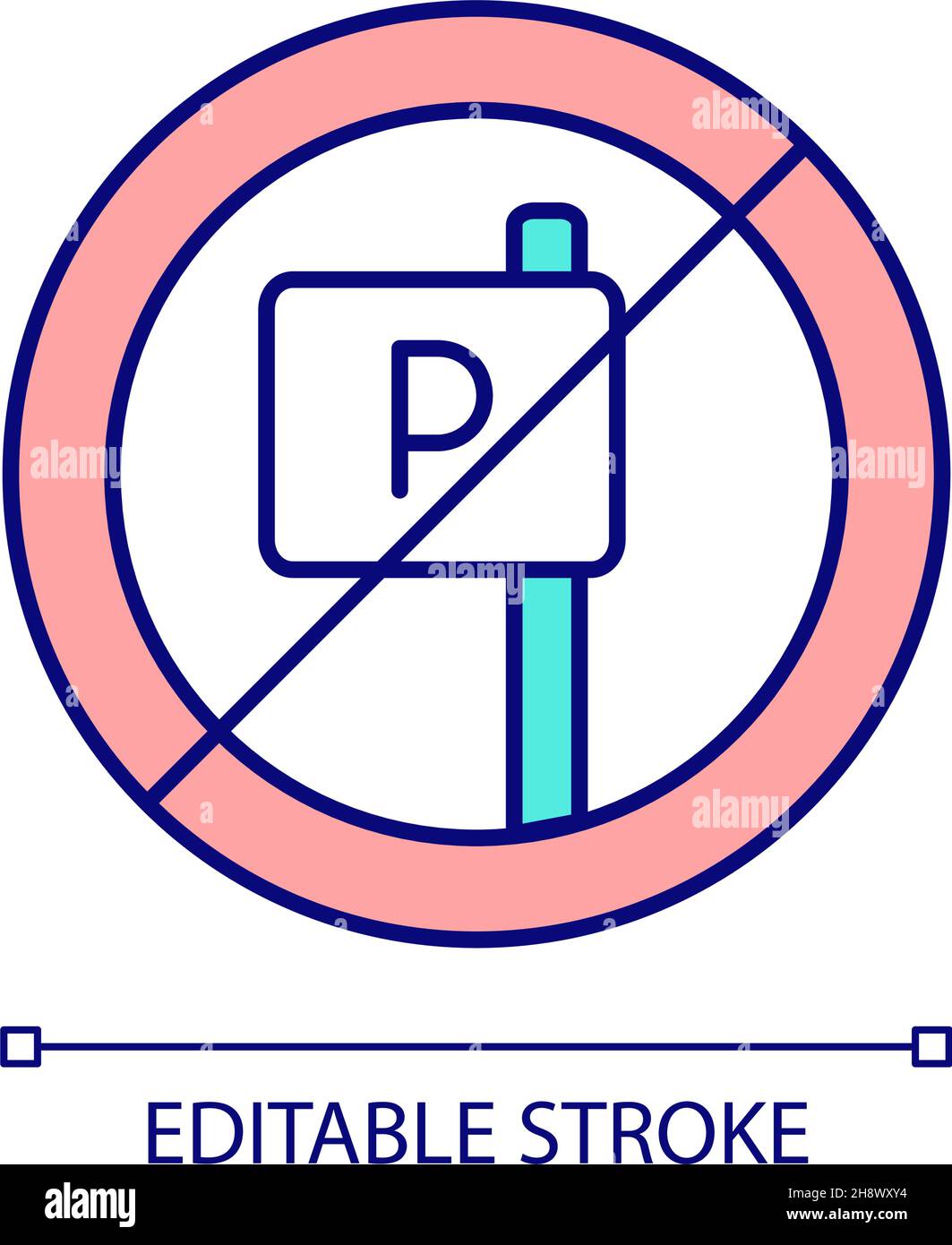 Restricted zone parking Stock Vector Images - Alamy