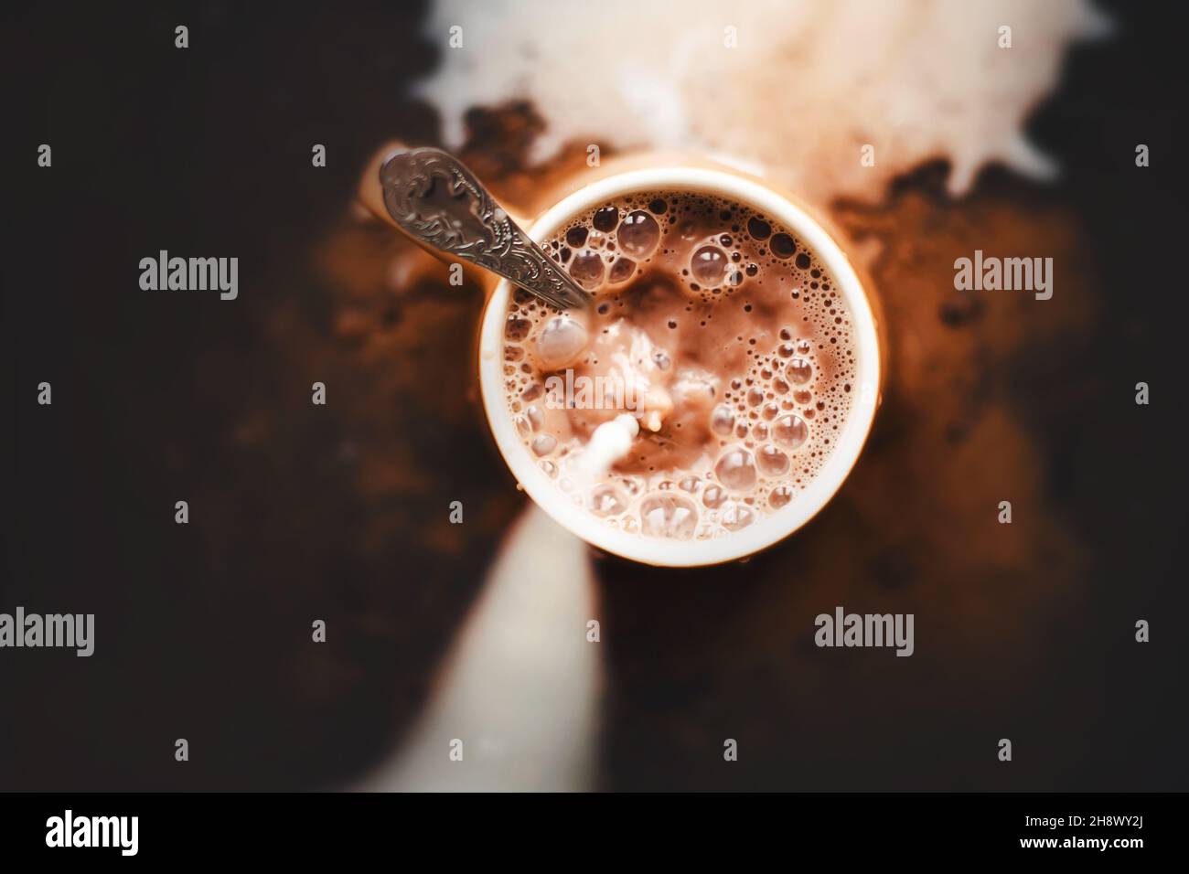 Process making frappe coffee in hi-res stock photography and images - Alamy