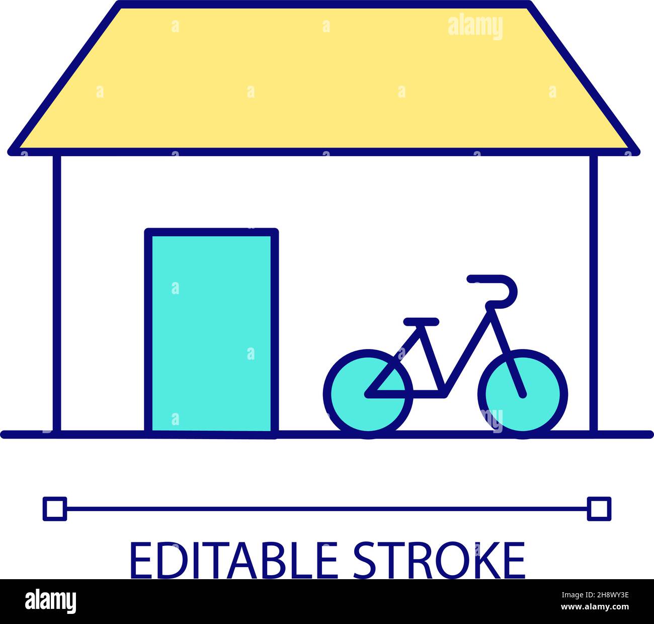 Electric bike library RGB color icon Stock Vector Image & Art - Alamy