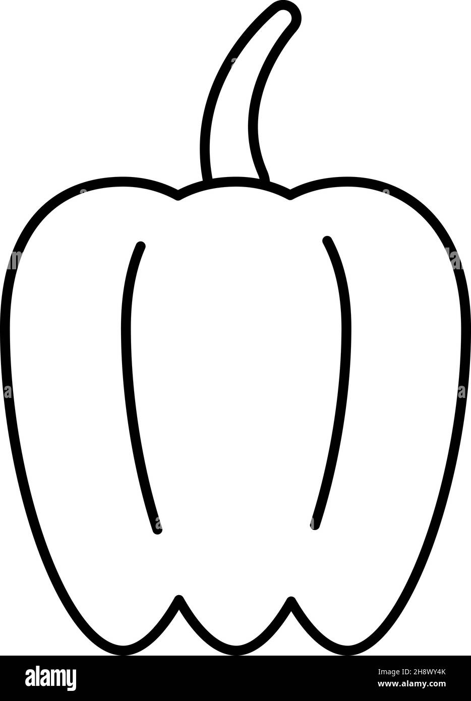 Sweet green bell pepper Black and White Stock Photos & Images - Alamy