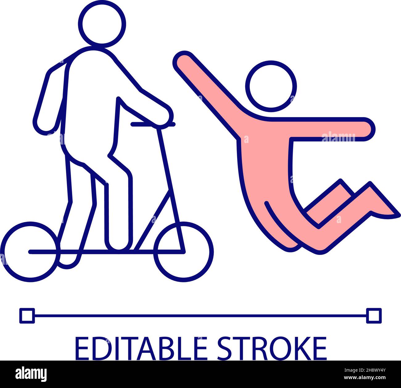 Traumatic e-scooter accident RGB color icon Stock Vector Image & Art ...