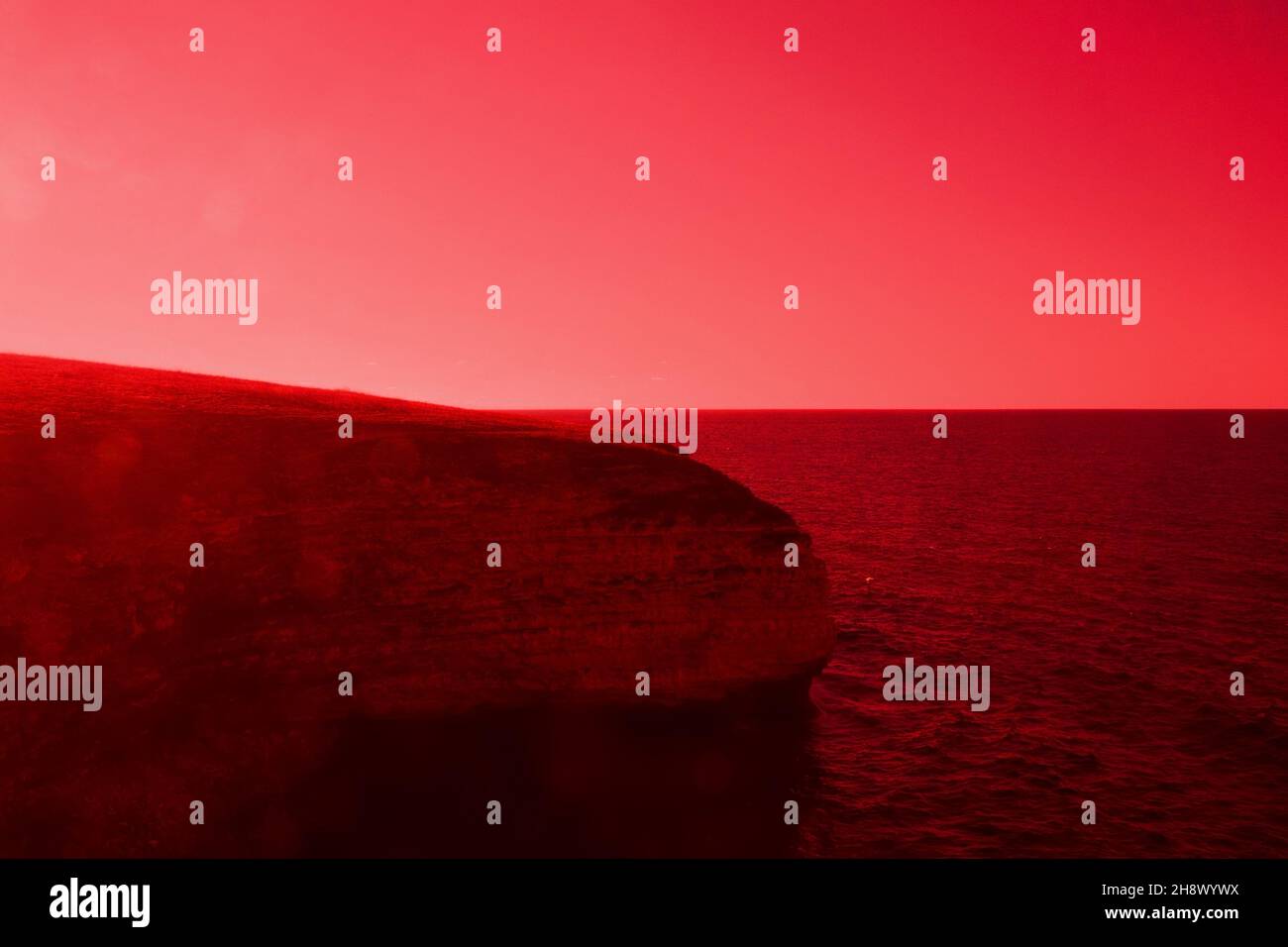 Mystical seaside with huge rocks. The magic and beauty of the sea ...