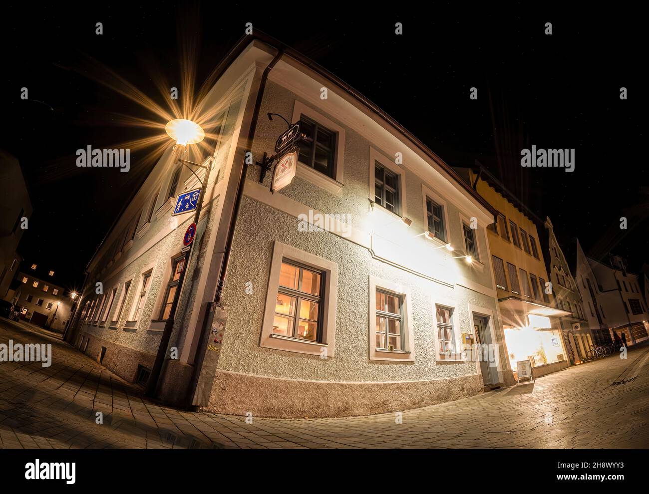Bavarian Night Life with Light background Stock Photo - Alamy