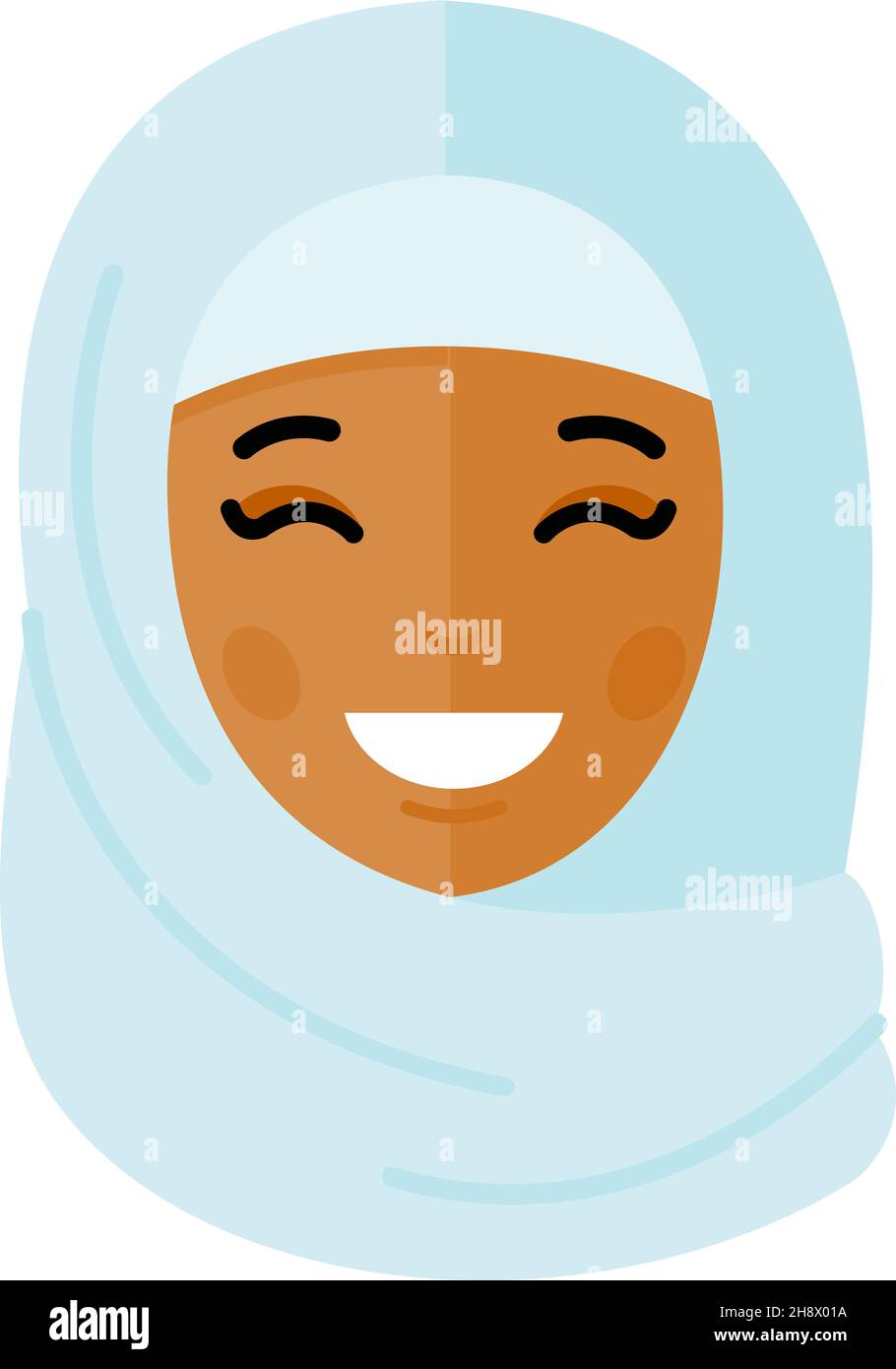Happy Smile arab Woman Icon. Avatar arab female in colorful flat style ...