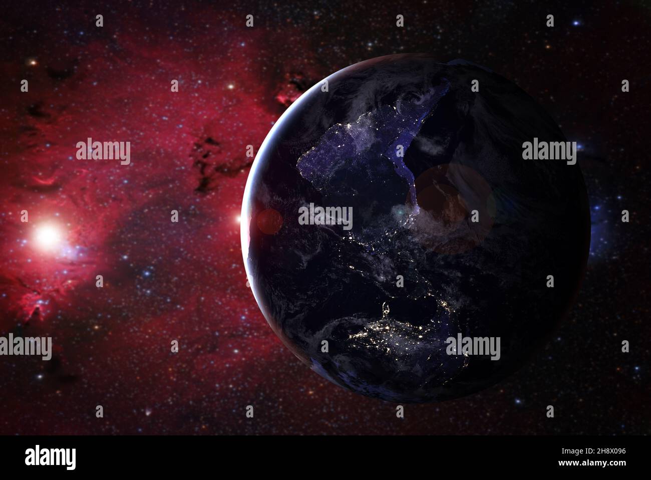 Background image with planets of sun system hi-res stock photography ...