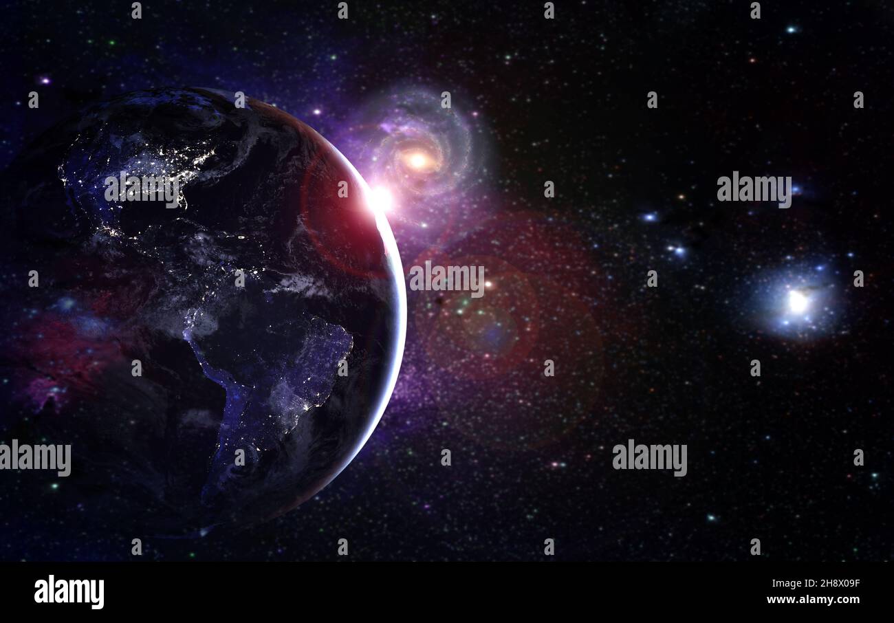 Background image with planets of sun system hi-res stock photography ...