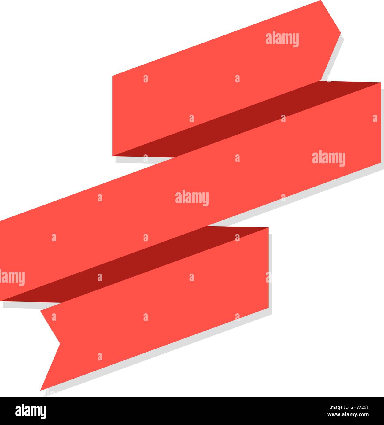 Red ribbon tag. Empty tape banner template Stock Vector Image & Art - Alamy