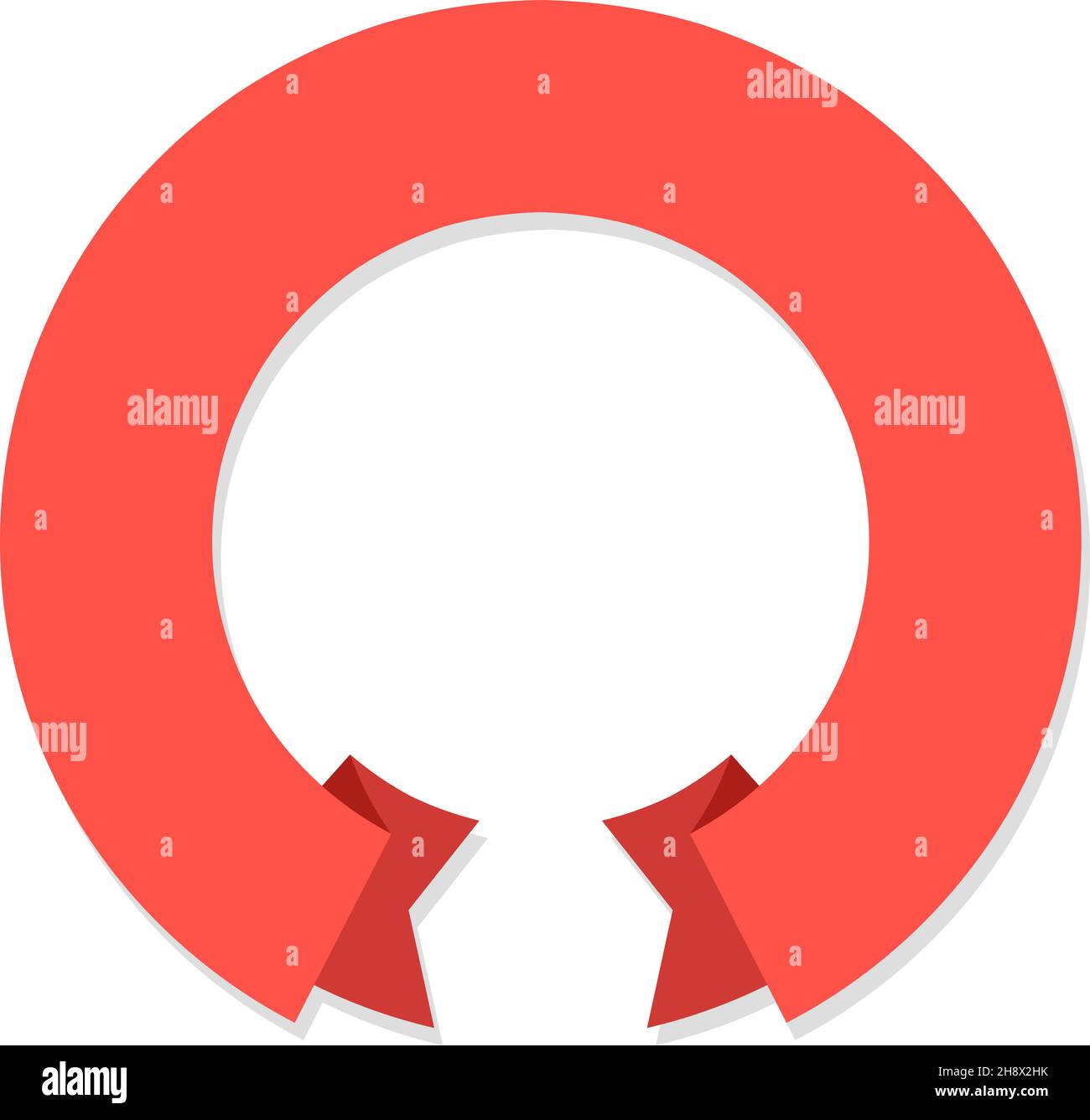 Round ribbon tag. Red flag banner label Stock Vector Image & Art - Alamy